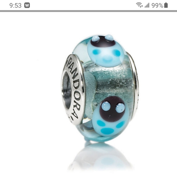 Pandora | Jewelry | Retired Pandora Blue Ladybug Murano Glass Charm ...